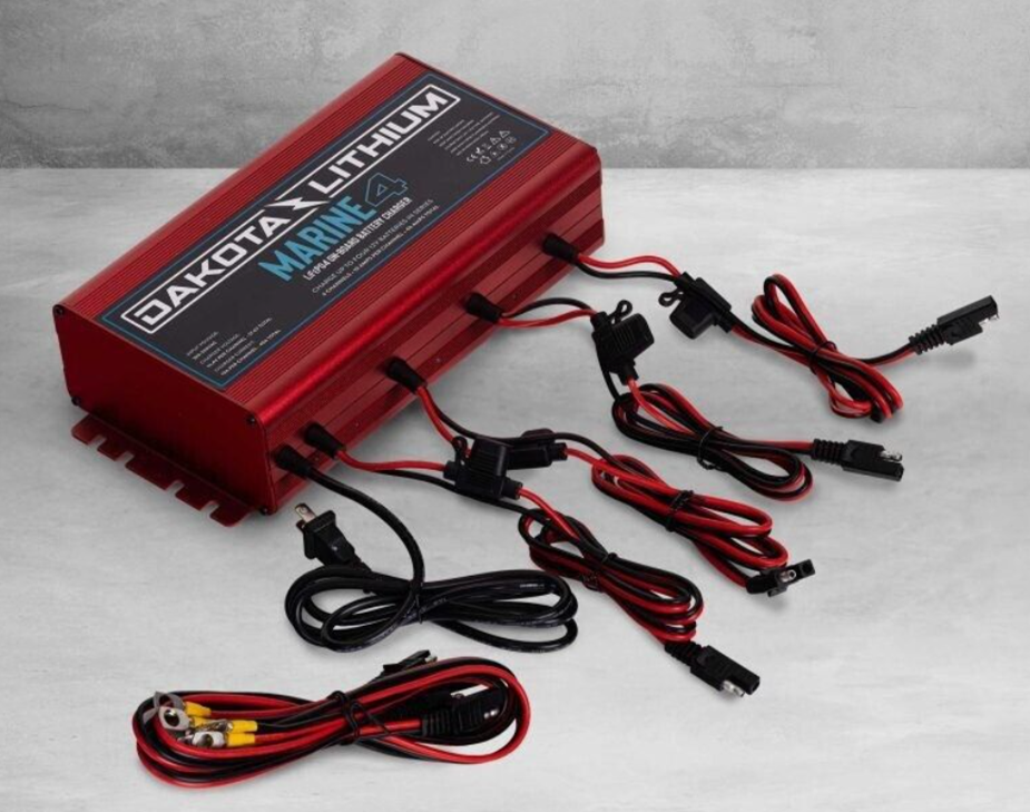 Dakota Lithium 12V 4 Bank Marine Battery Charger for LiFePO4 Batteries